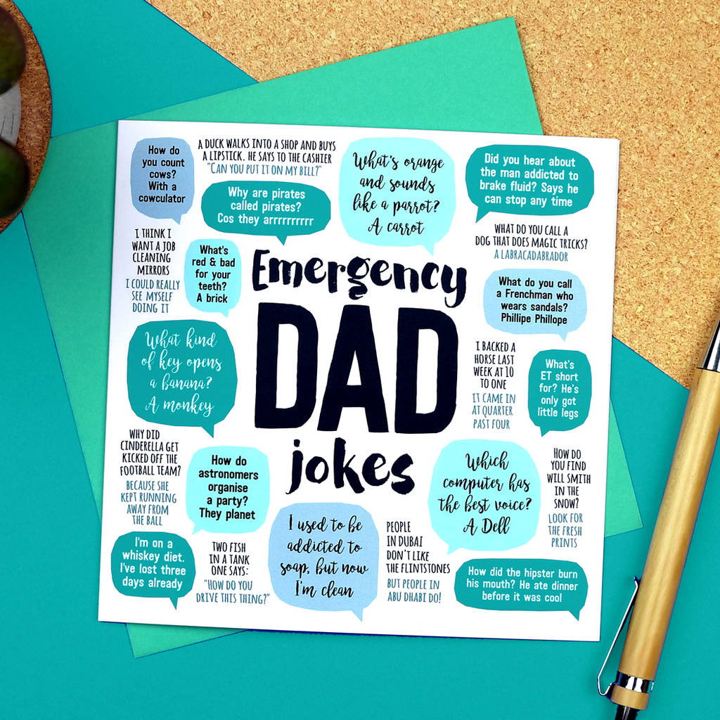 Emergency Dad Jokes Card By Paper Plane Notonthehighstreet