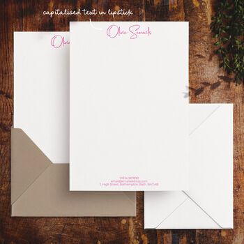 Boxed Luxury Writing Paper With Script By Lunella | notonthehighstreet.com