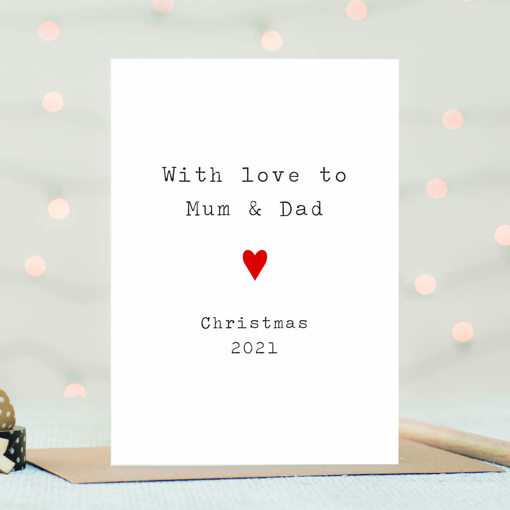 'With Love' Personalised Christmas Card By Slice of Pie Designs ...