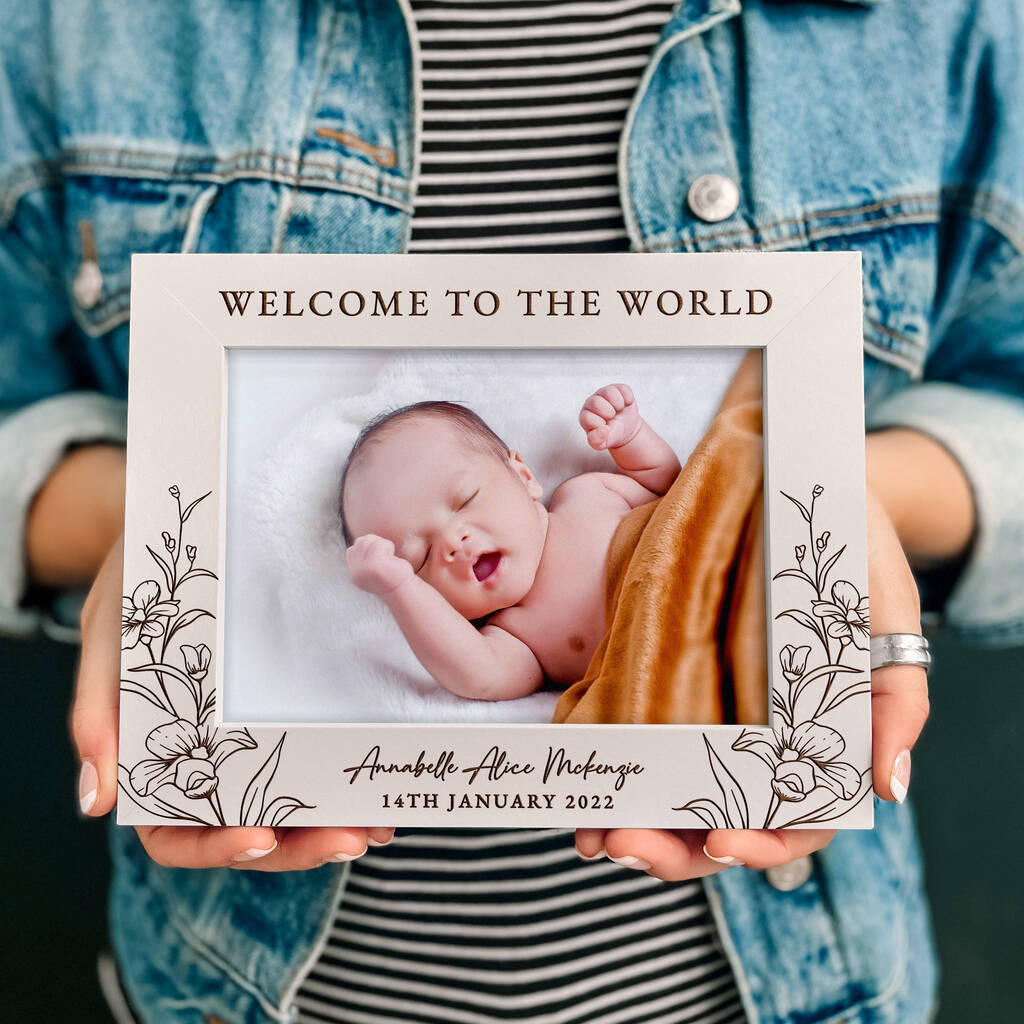 New Born Baby Girl Or Boy Personalised Photo Frame By Secret Creation ...