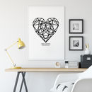 Personalised Geometric Heart Print By Allihopa | notonthehighstreet.com