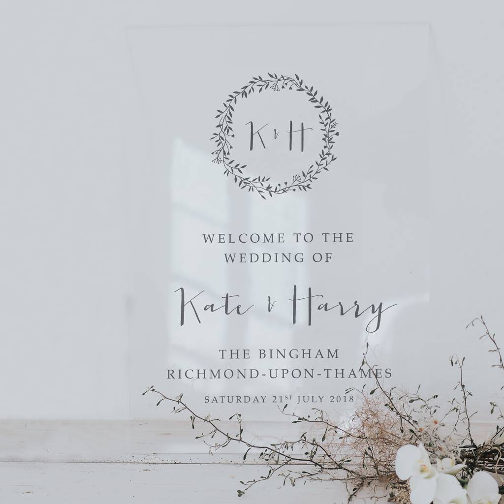 Kate Welcome Sign By Lilac & White | notonthehighstreet.com