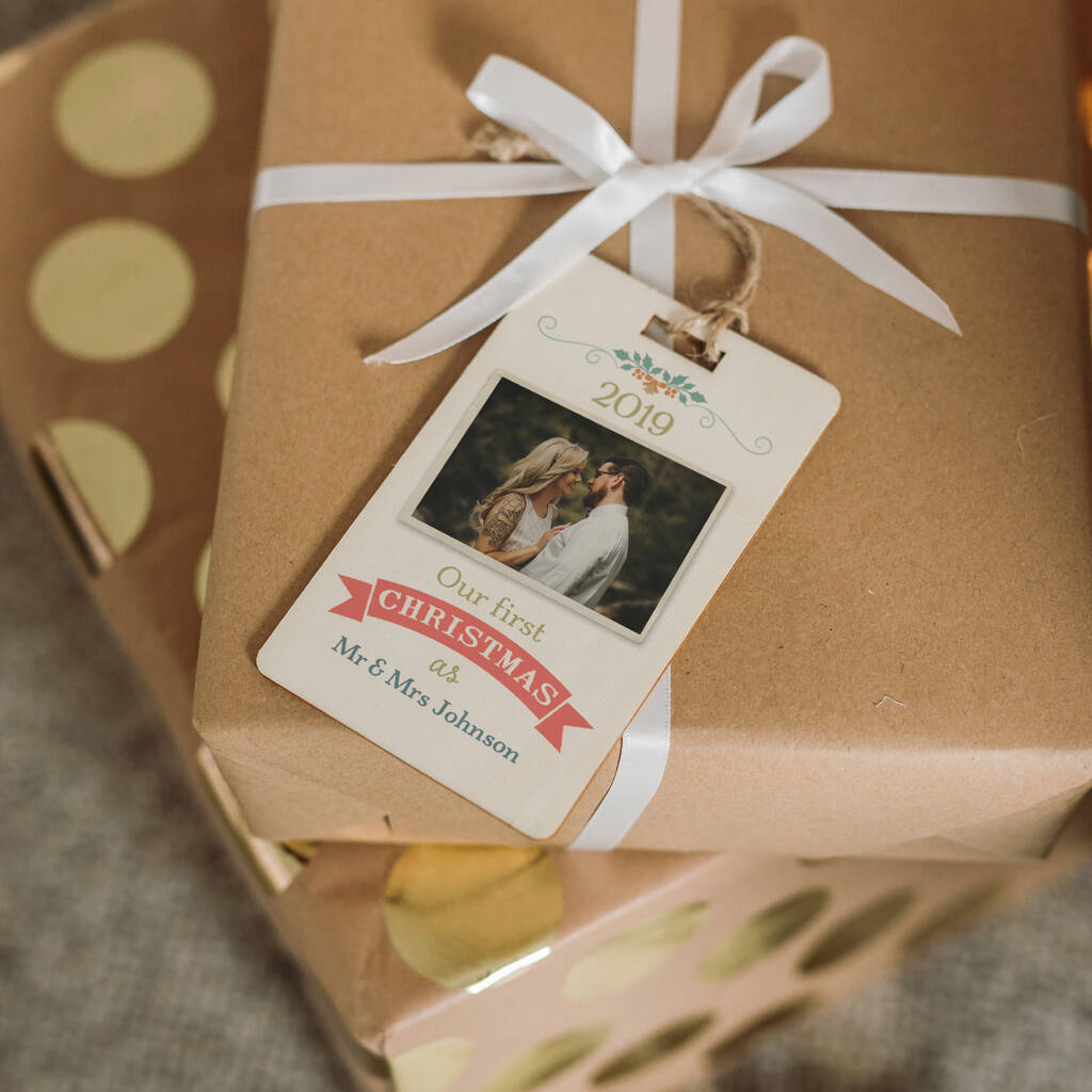 Personalised 'first Christmas Married' Tag Decoration By The Drifting ...