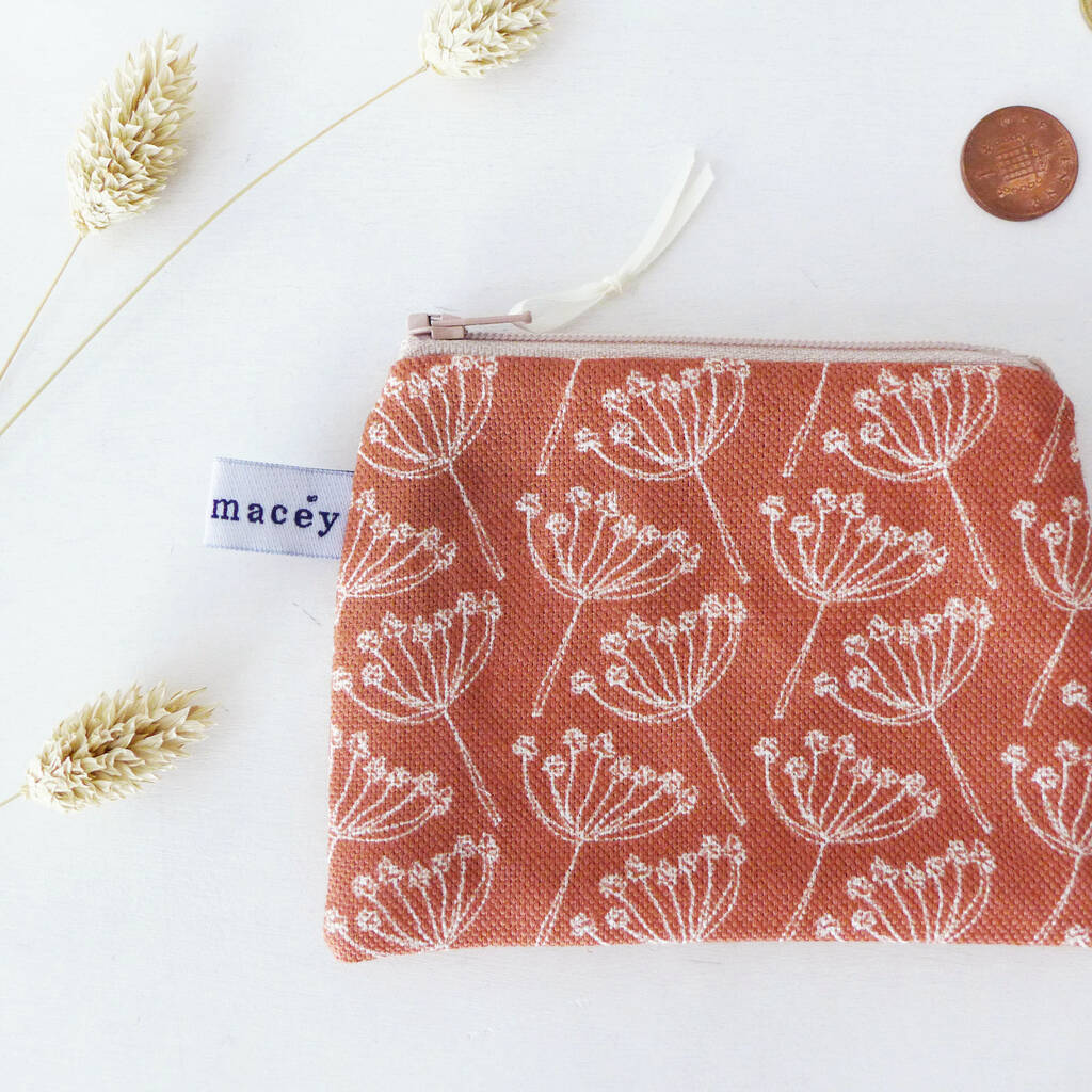 Cow Parsley Coin Purse By Charlotte Macey | notonthehighstreet.com