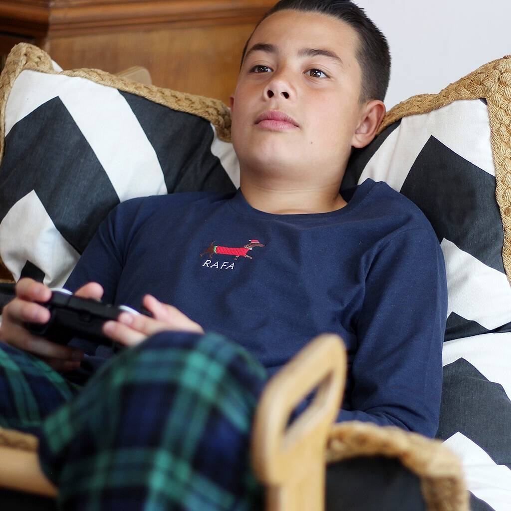 Personalised Embroidered Sausage Dog Pyjamas By Jack Spratt ...