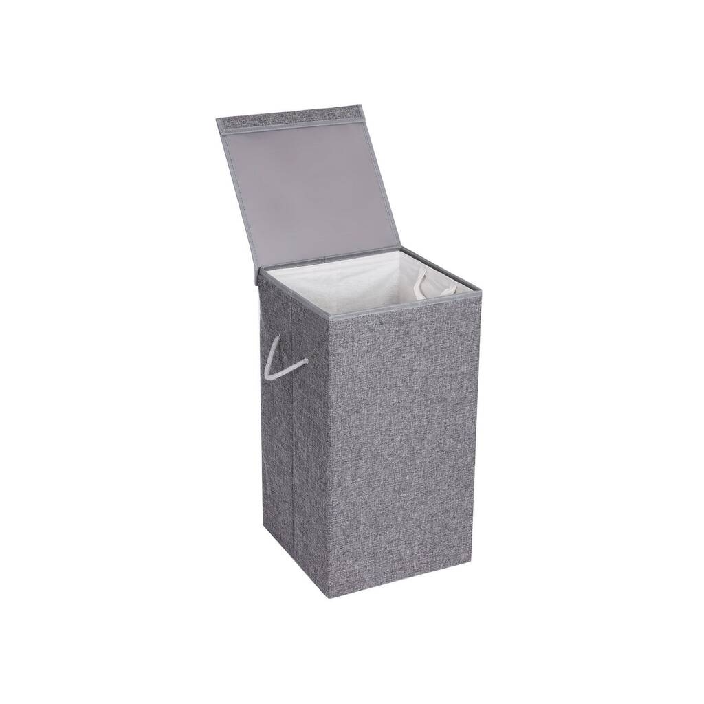 85 L Grey Laundry Hamper Basket Linenette Fabric Clothe By Momentum ...