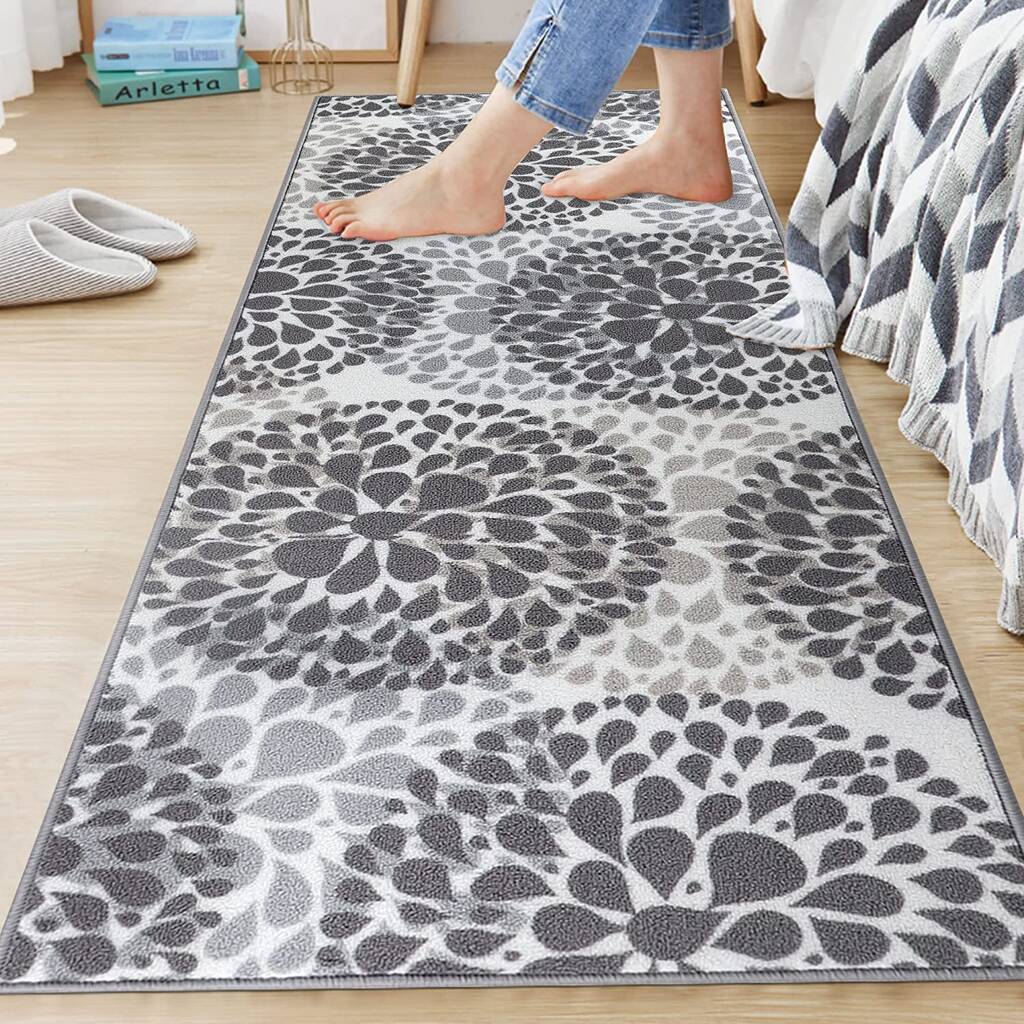 Grey Non Slip Floor Carpet Runner By Momentum
