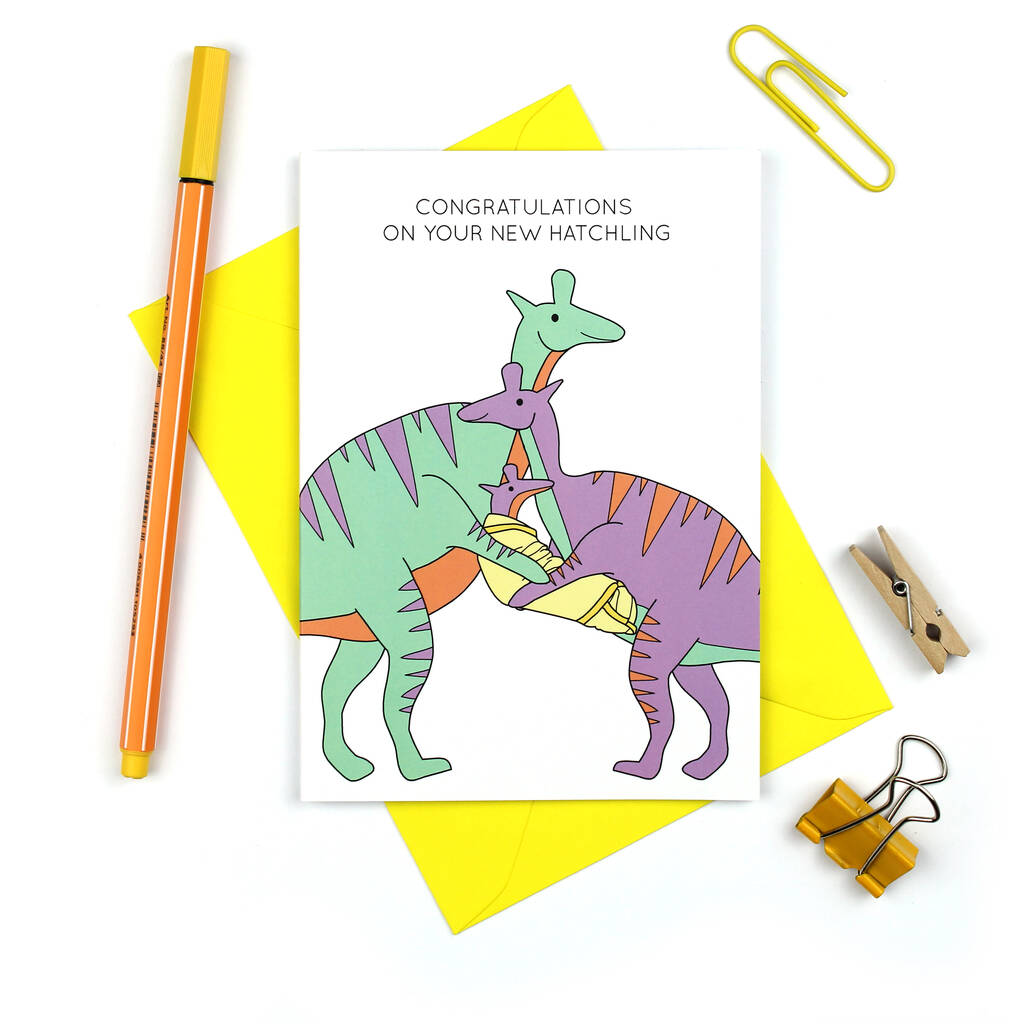 Congratulations On Your New Hatchling Dinosaur Card By Dinosaurs Doing ...