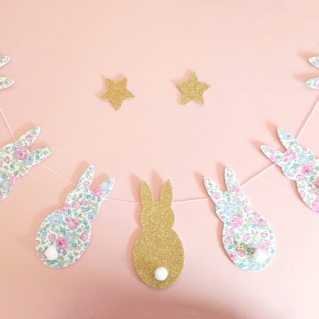 Bunny Rabbit Liberty Fabric Garland By Nickynackynoo ...