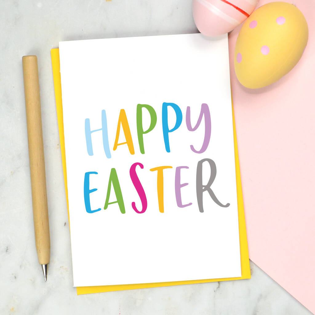 Happy Easter Card By Pink and Turquoise