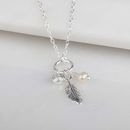 falling feather silver necklace by nest | notonthehighstreet.com