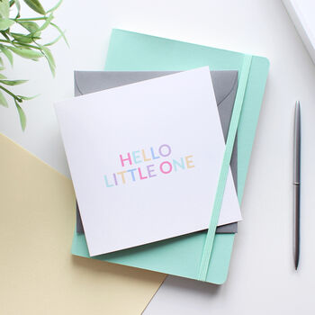 'hello Little One' Card For New Baby By Purple Tree Designs ...