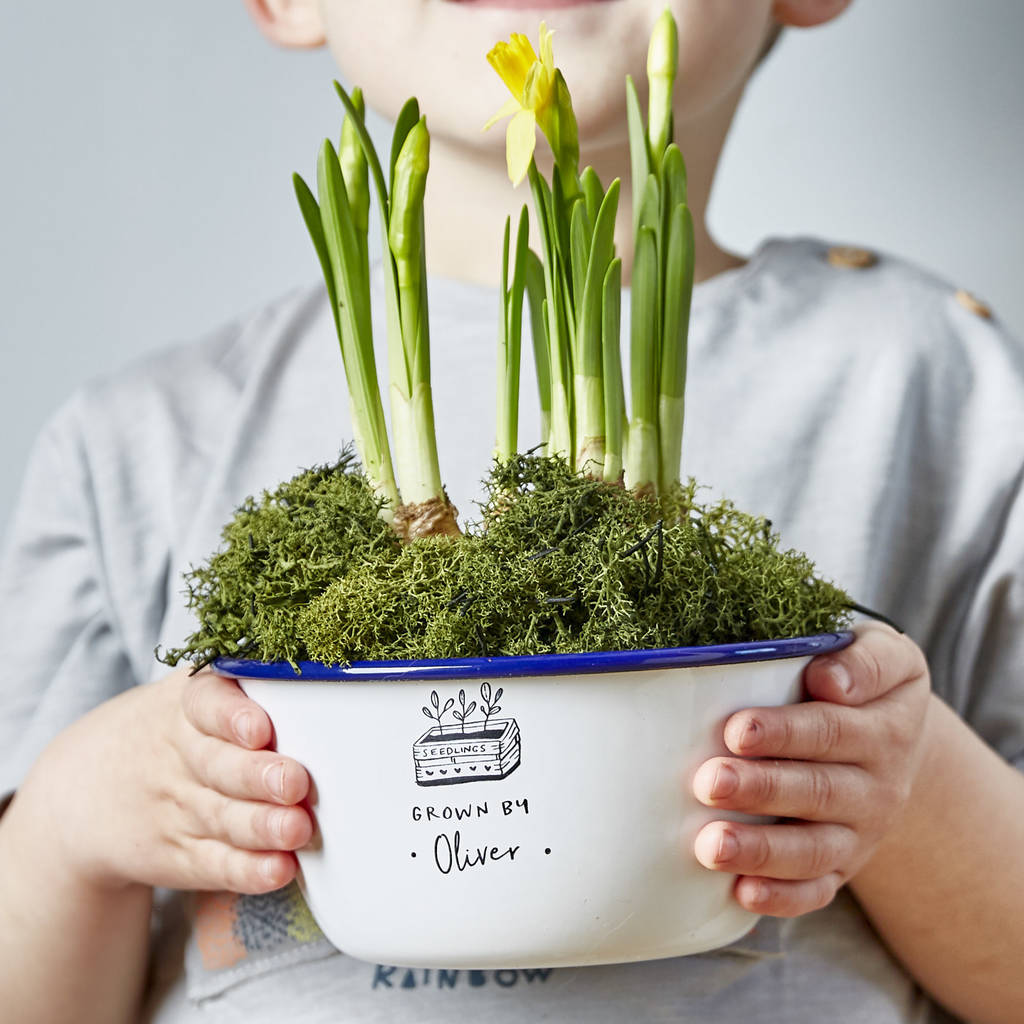Enamel Personalised Planter By Sophia Victoria Joy | notonthehighstreet.com