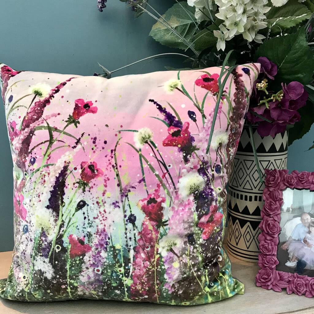 Floral Velvet Cushions By Wendy Carlton | notonthehighstreet.com