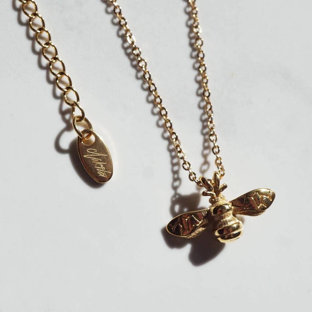 Plated Bumble Bee Pendant Necklace By Nikita By Niki ...