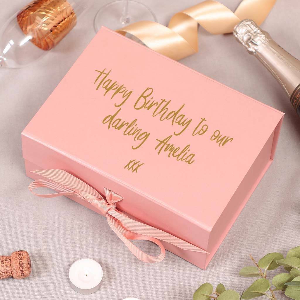 Luxury Personalised Birthday Gift Box For Her By Dibor Luxury Personalised Birthday Gift Box For Her By Dibor
