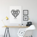 Personalised Geometric Heart Print By Allihopa | notonthehighstreet.com