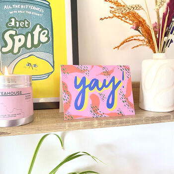 Yay Greeting Card By Kerrie Illustrates | notonthehighstreet.com