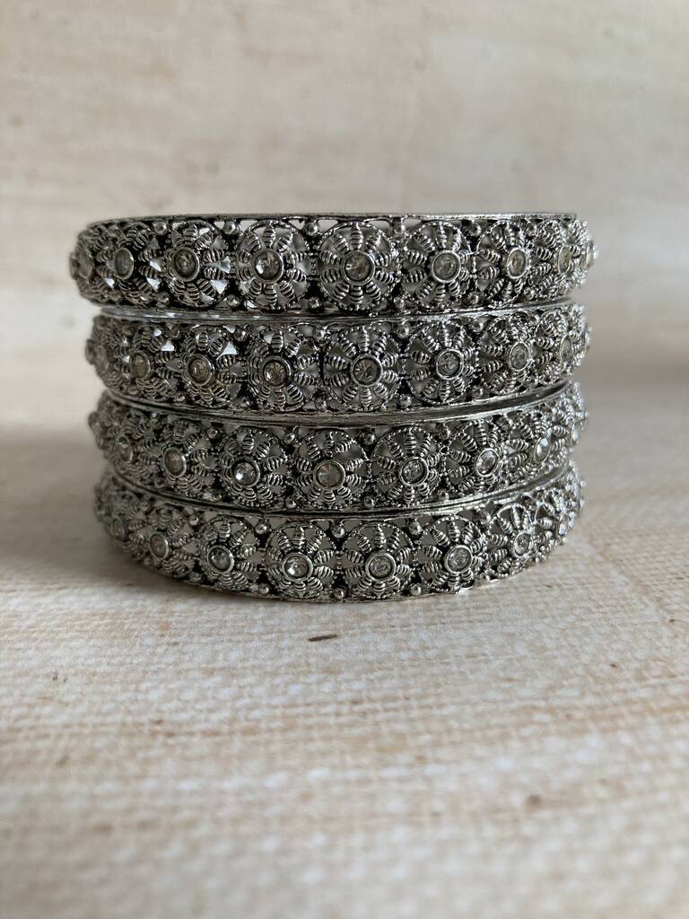 Oxidised Mirrorwork Indian Bangles Two.Six By SRCOLLECTION