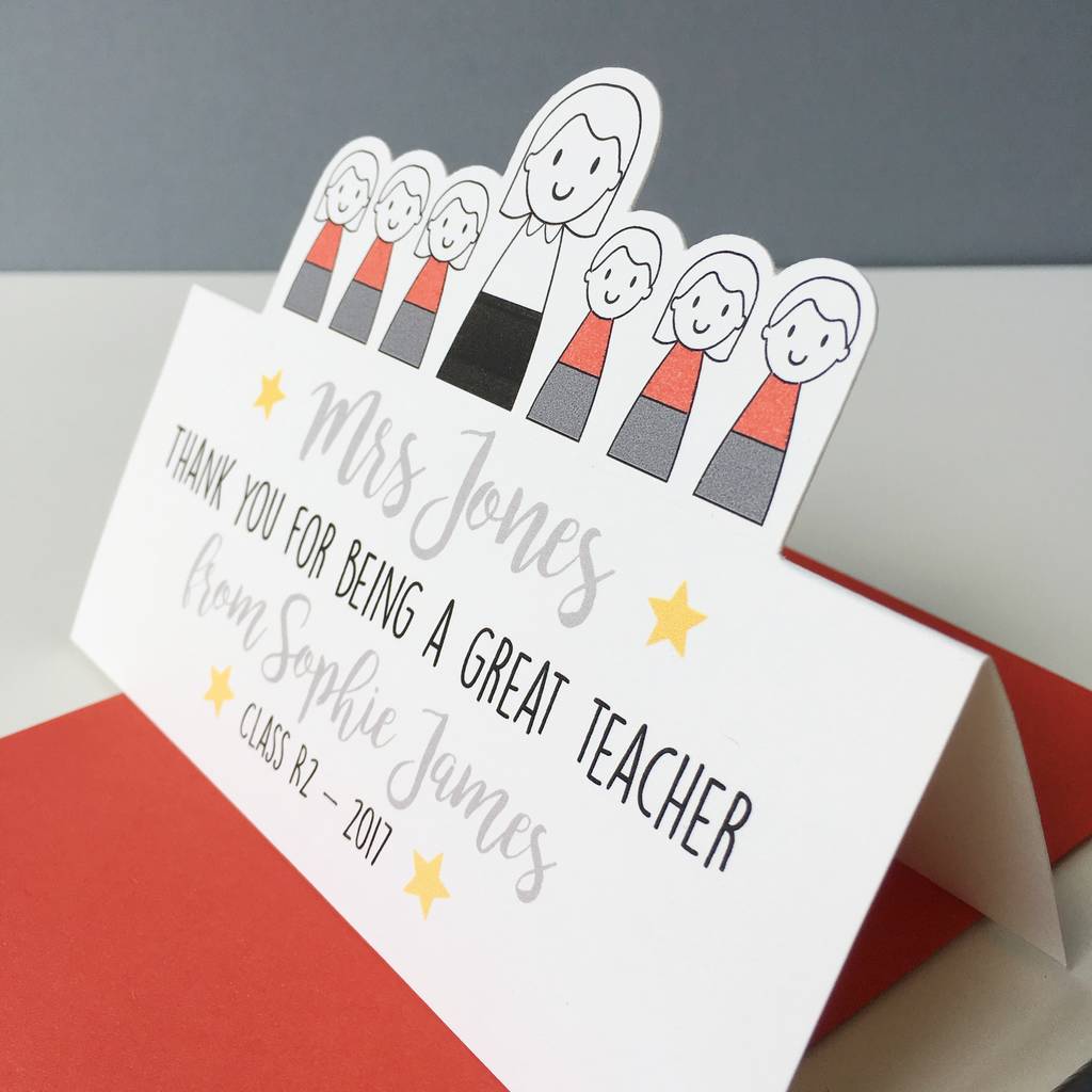 personalised female teacher card by just toppers | notonthehighstreet.com