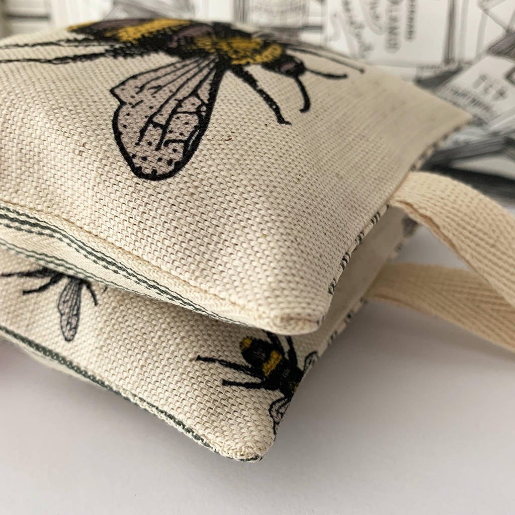 Bee Motif Lavender Bag By Keylime Design | notonthehighstreet.com