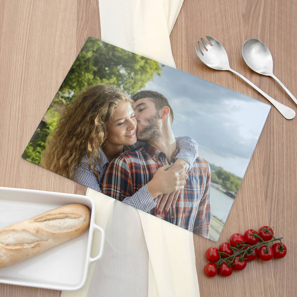 Personalised Couple’s Photo Chopping Board By JUNGLEY
