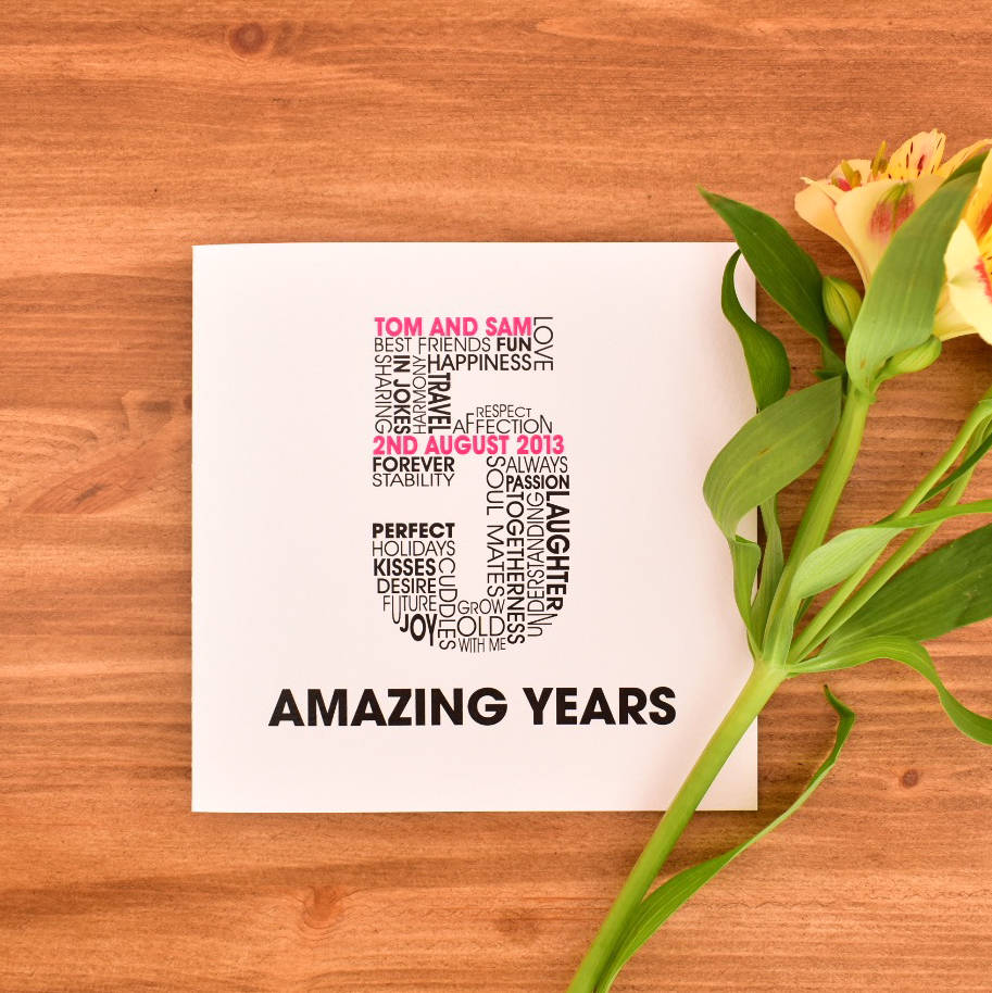 personalised anniversary card by mrs l cards | notonthehighstreet.com