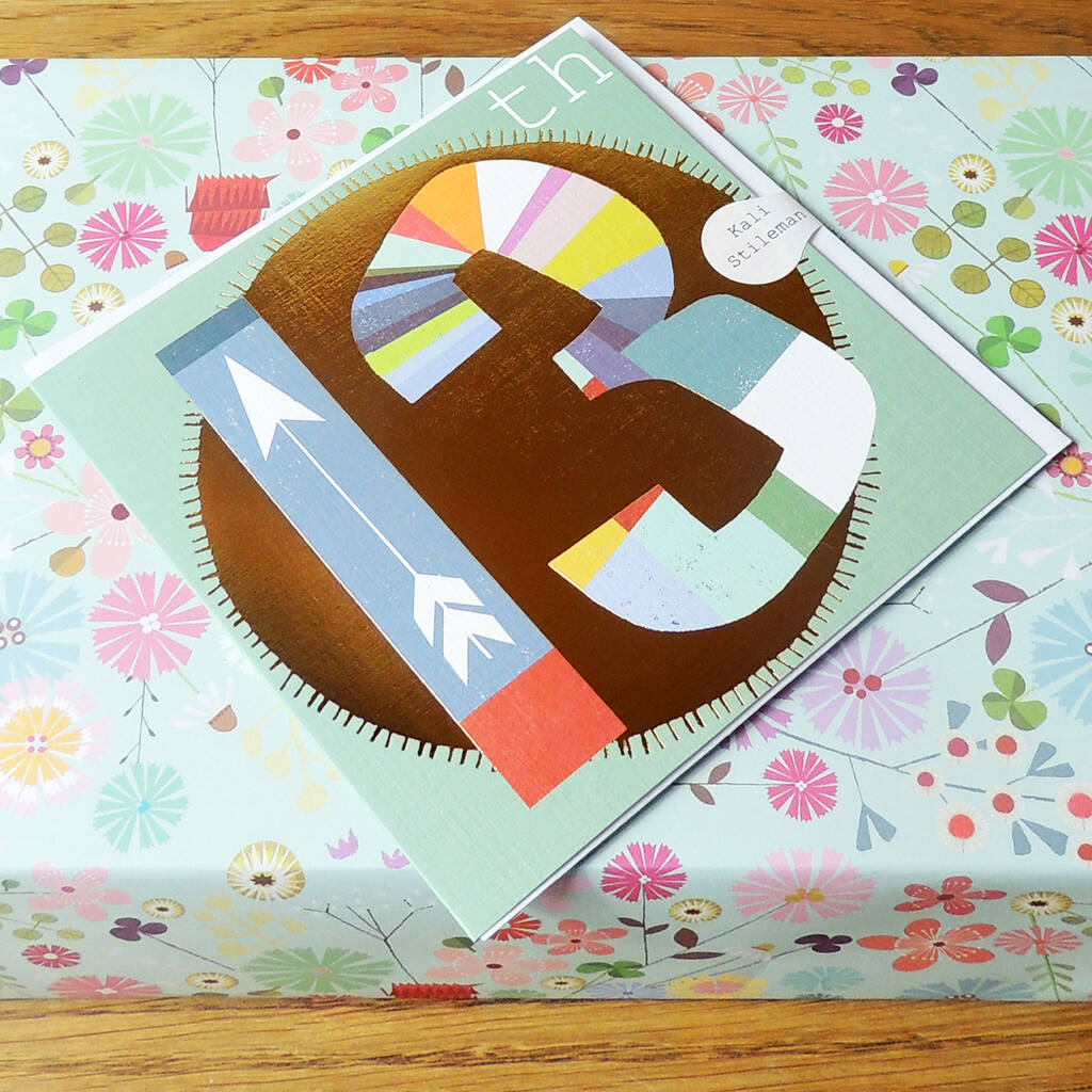 Gold Foiled Number Thirteen Card By Kali Stileman Publishing ...