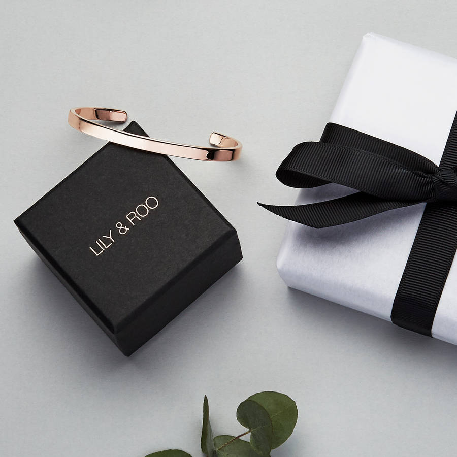 personalised silver or gold bangle laser engraved by lily & roo ...