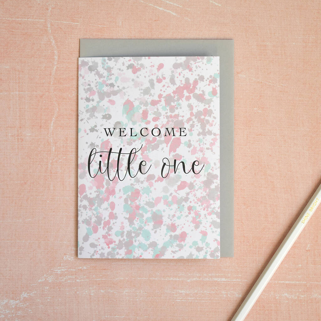 Welcome Little One New Baby Card Recycled Blank Inside By Três Paper ...