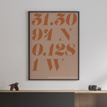 Personalised Retro Location Coordinates Print Gift By AballoneStudio ...