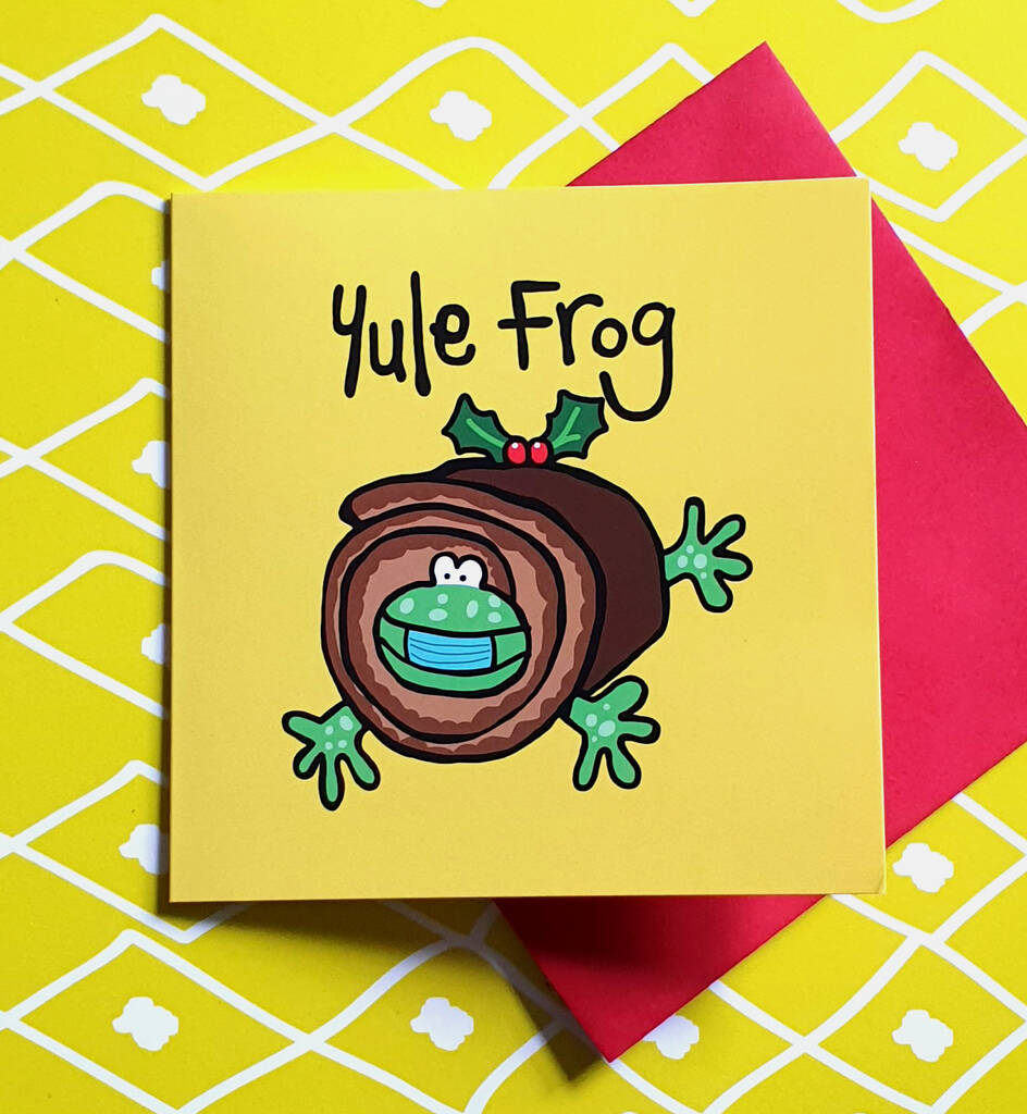 Yule Frog Masked Funny Christmas Card By Peas-in-a-Pod ...