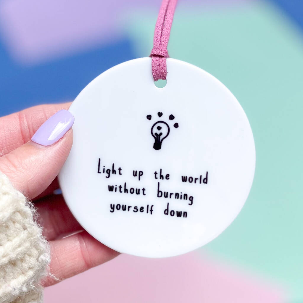 Light Up The World Personalised Hanging Disc By by Molly&Izzie
