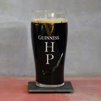 personalised monogram guinness pint glass by the glass yard ...