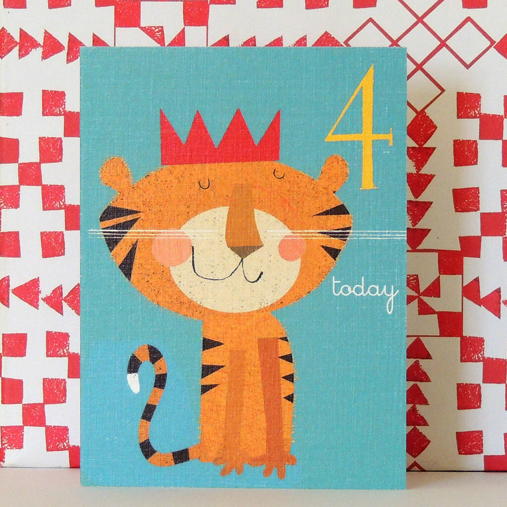 Mini Age Four Tiger Card By Kali Stileman Publishing ...