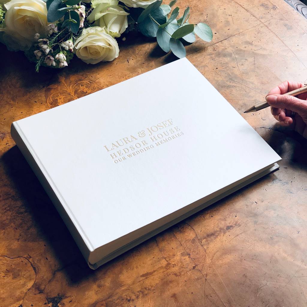 beautifully bespoke large landscape wedding guest book by begolden ...