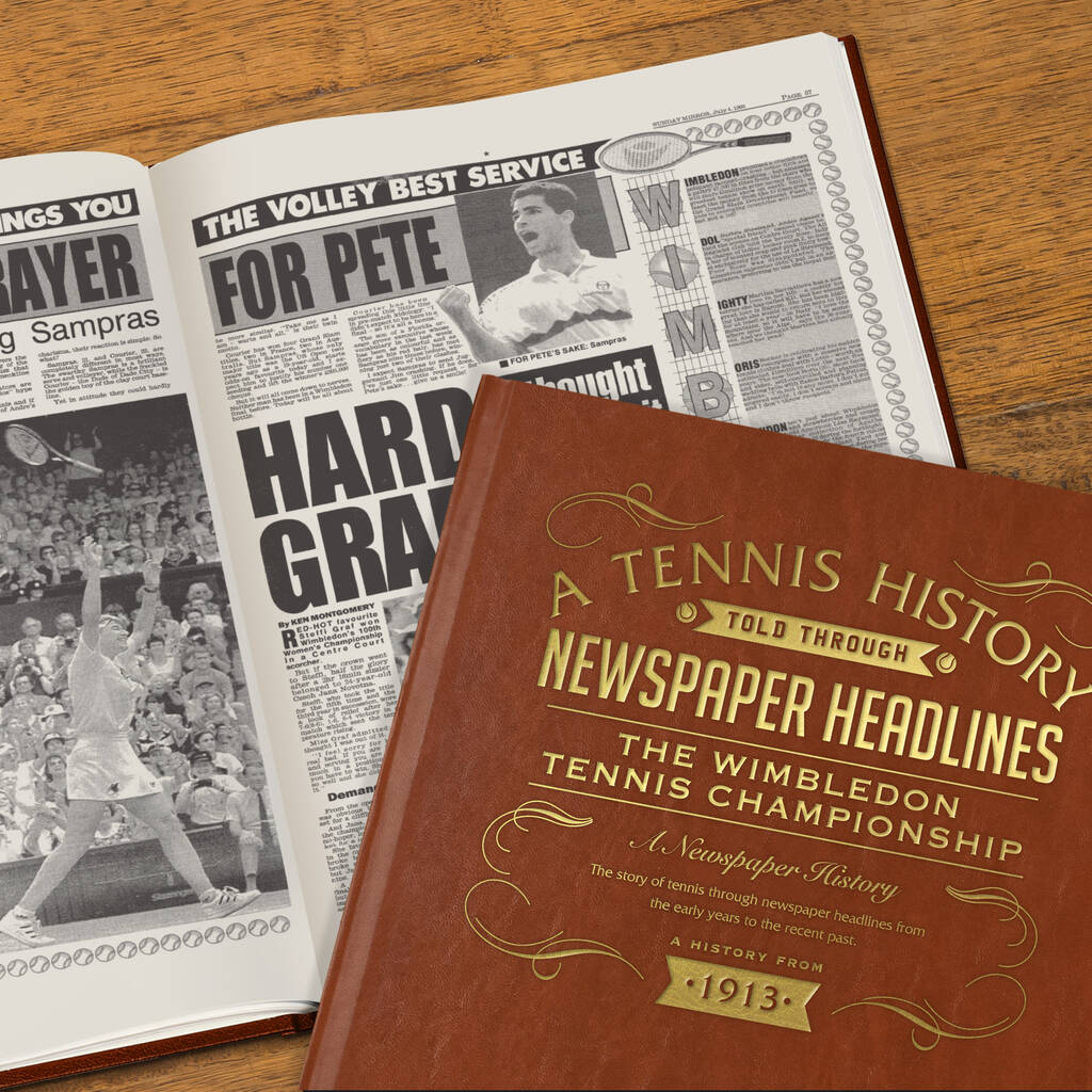 Wimbledon Tennis Personalised Gift Newspaper Book By Historic ...