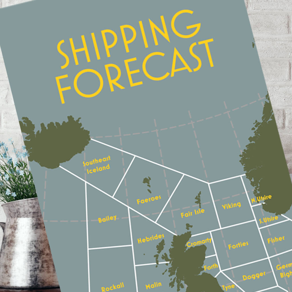 Shipping Forecast Area Map Reference Chart By Alice Rose ...