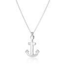 Ladies Personalised Silver Maxi Anchor Necklace By Under The Rose ...