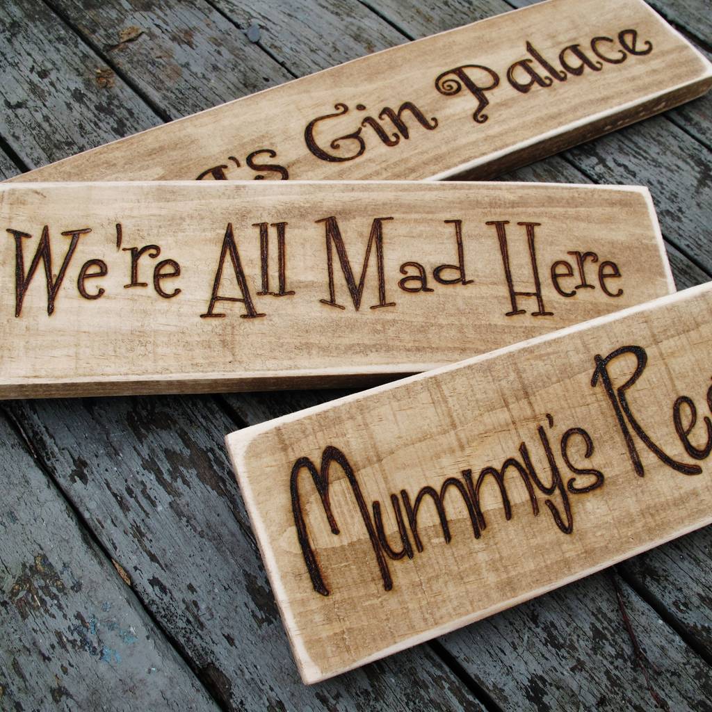 personalised vintage wood signs by seagirl and magpie ...