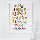 personalised children's alphabet print by little ink ...
