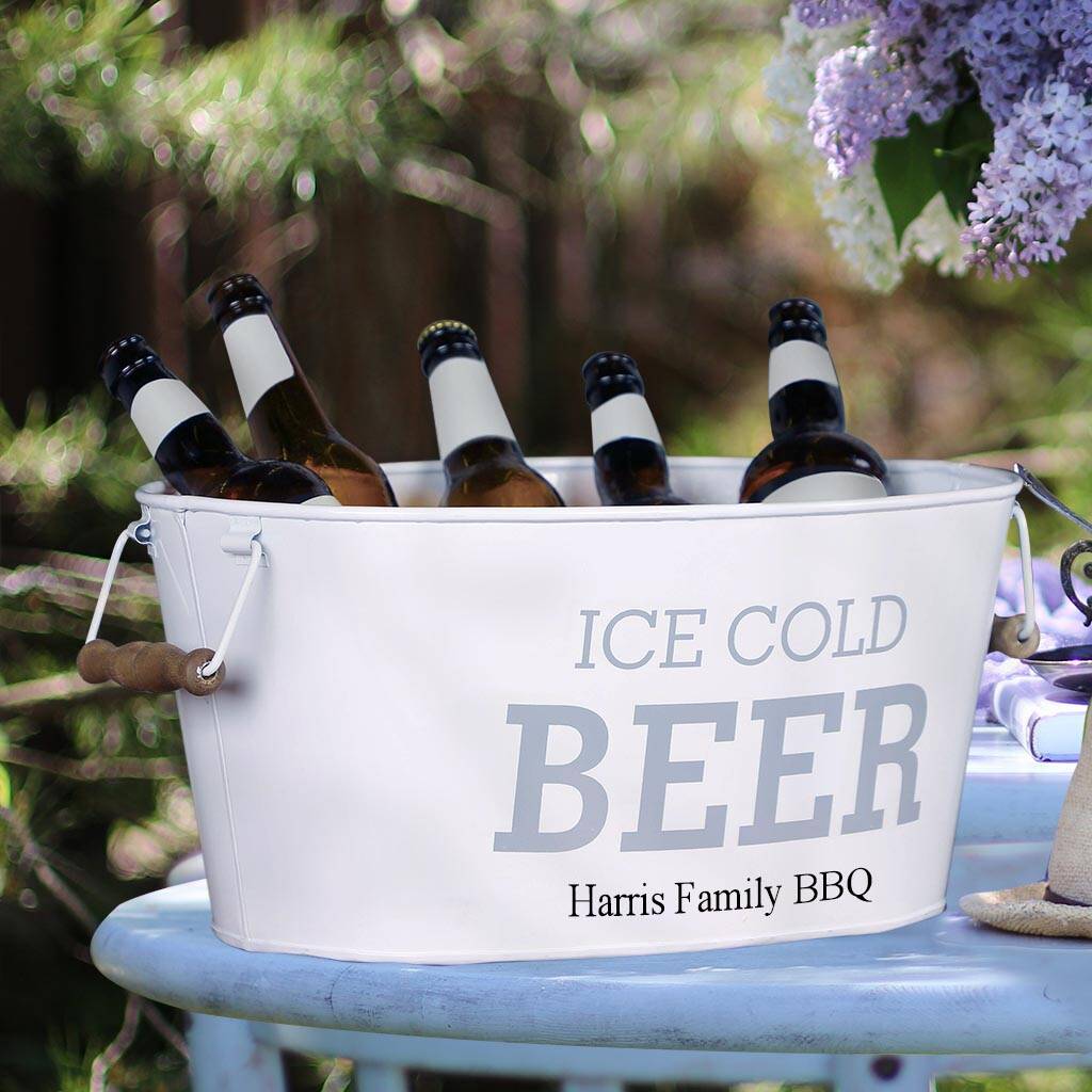 Personalised Ice Cold Beer Alfresco Ice Bucket By Dibor ...