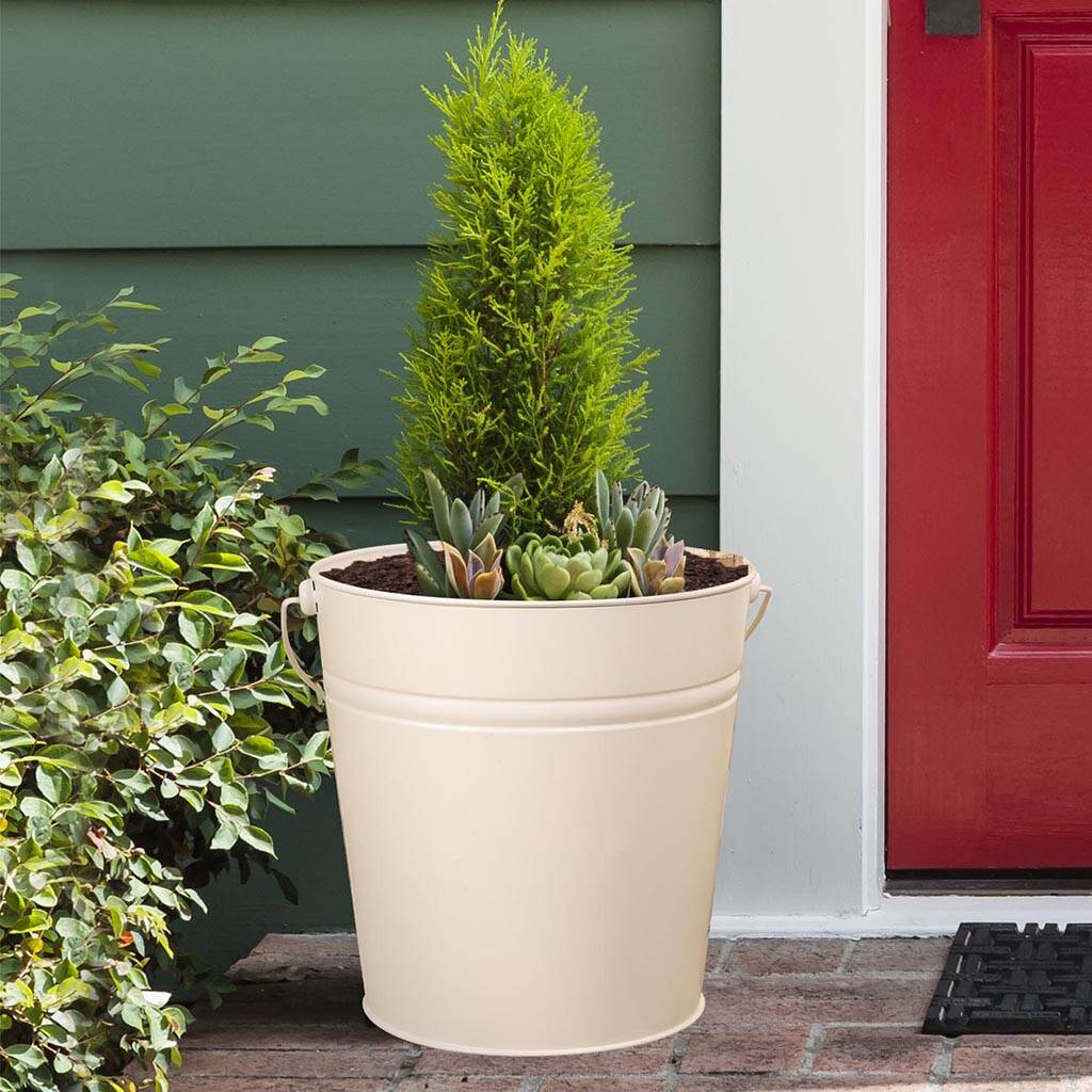 Large Ivory Planter Bucket By Dibor | notonthehighstreet.com