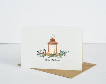 Personalised Christmas Lantern Cards By High Tide Illustrations ...
