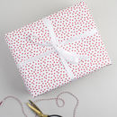 red heart valentines wrapping paper by the two wagtails ...