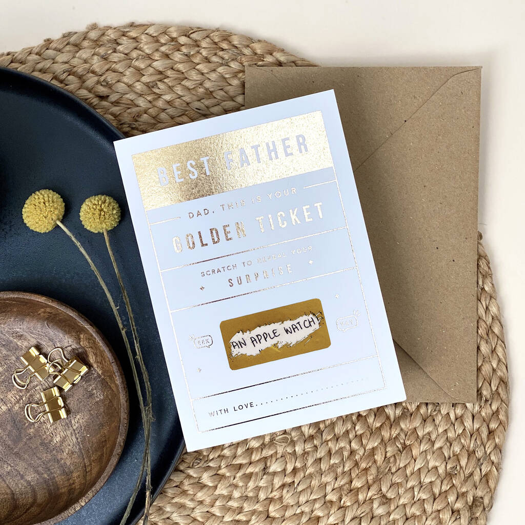 Dad's Golden Ticket Card By Rodo Creative | notonthehighstreet.com