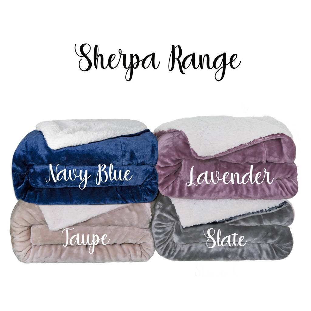 Personalised Super Soft Fleece Sherpa Blanket By Duncan Stewart ...