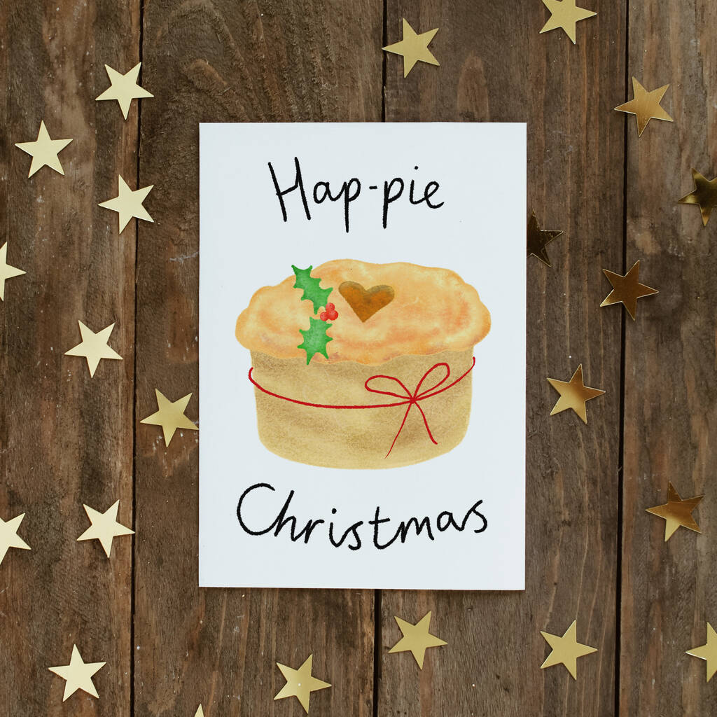Pie Christmas Card / Pack By So Close | notonthehighstreet.com