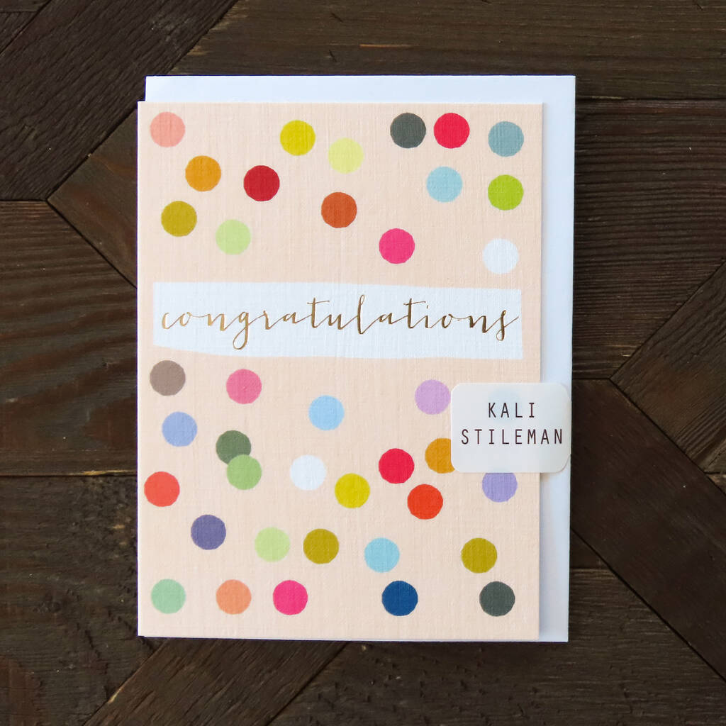 Mini Gold Foiled Congratulations Card By Kali Stileman Publishing ...