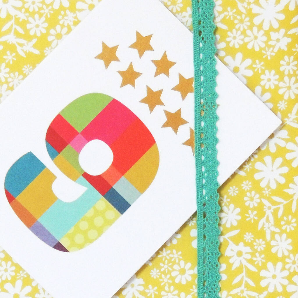 Mini Gold Star Number Nine Card By Kali Stileman Publishing ...